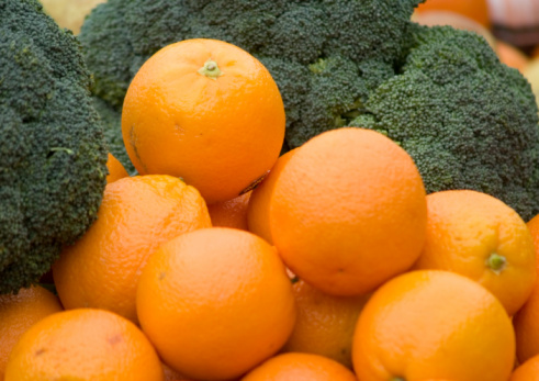 Spinach, Broccoli, Orange and Arugula (Australian Rocket) Salad with ...