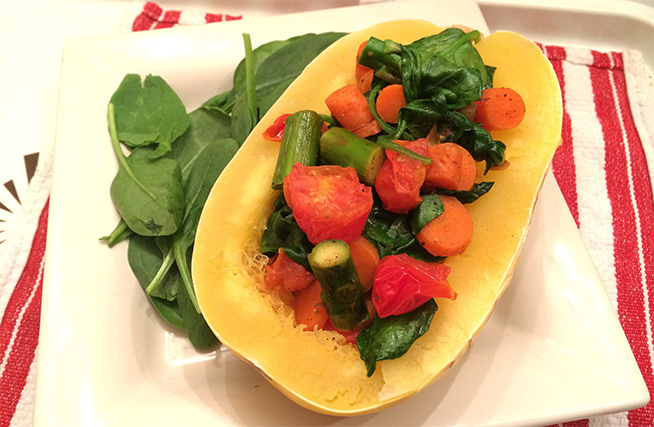 Meatless Monday: Vegetable-Stuffed Spaghetti Squash - Joe Cross