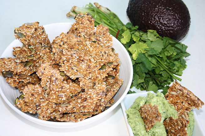Snack on this: Garlic Flax & Sesame Crackers - Joe Cross